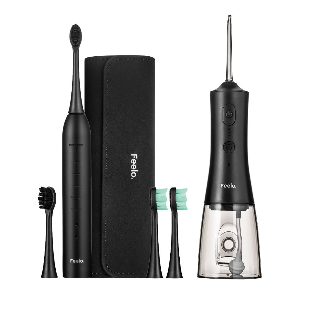 Zestaw Feelo PRO PREMIUM Black szczoteczka soniczna i irygator do zębów ...